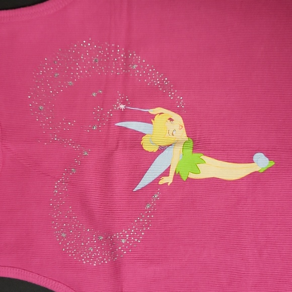 Disney | Tops | Vintage Disneys Tinkerbell Pink Ribbed Tank Top | Poshmark